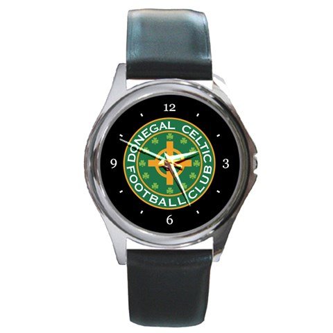 Donegal Celtic Football Club Round Metal Watch