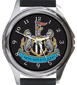 Newcastle United FC Round Metal Watch