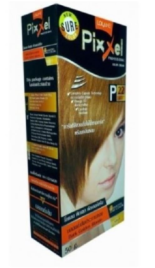 Dark Golden Brown Permanent Hair Dye Lolane Pixxel P22 Caramel Crème ...