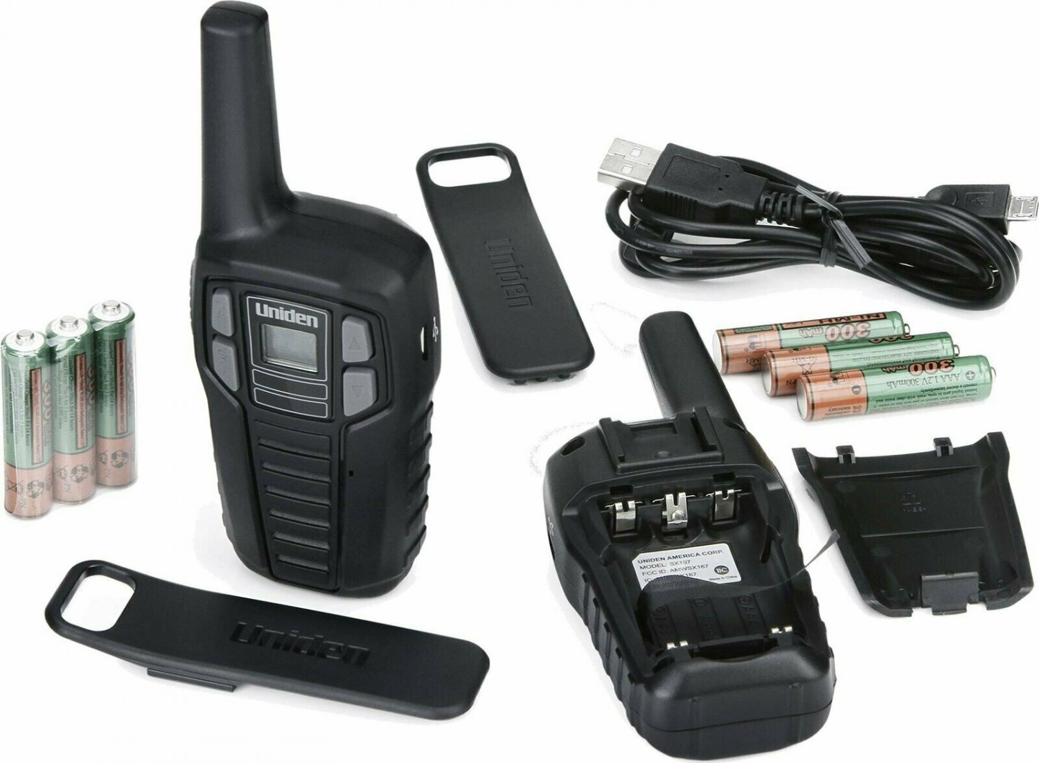 Uniden SX167-2C Up to 16 Mile Range, FRS Two-Way Radio Walkie Talkies ...