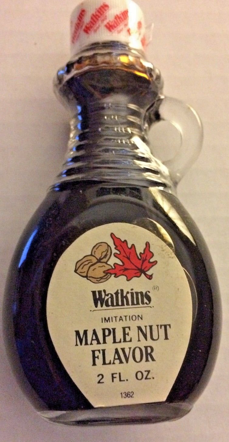 NEW Vintage JR Watkins 2 oz Maple Nut Extract in Glass Bottle with ...