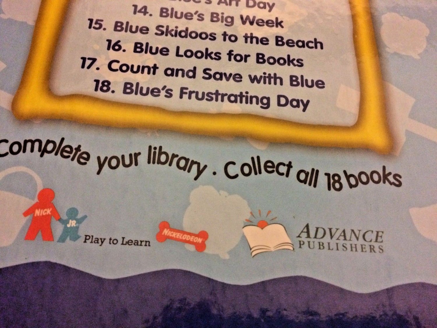 BLUE'S CLUES Blue Makes Breakfast Book 4 of Discovery Series Hard Cover ...