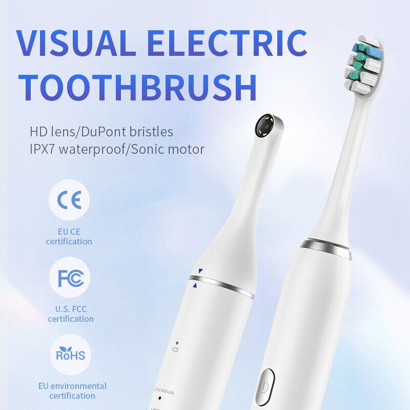 Sonic Smart Toothbrush Electric Toothbrush with Timer Oral Camera App ...