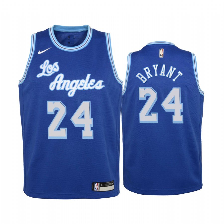 Men's Lakers #24 Kobe Bryant Basketball Latin Jersey Blue Royal