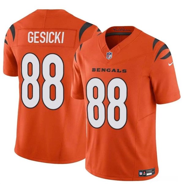 Men's Cincinnati Bengals #88 Mike Gesicki Orange 2024 F.U.S.E. Football ...