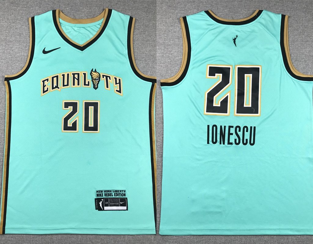 New York Liberty #20 Sabrina Ionescu WNBA Jersey Green Basketball Jerseys