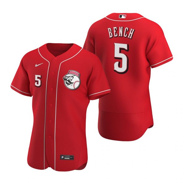 Men's Cincinnati Reds Retired Player #5 Johnny Bench Scarlet Alternate ...