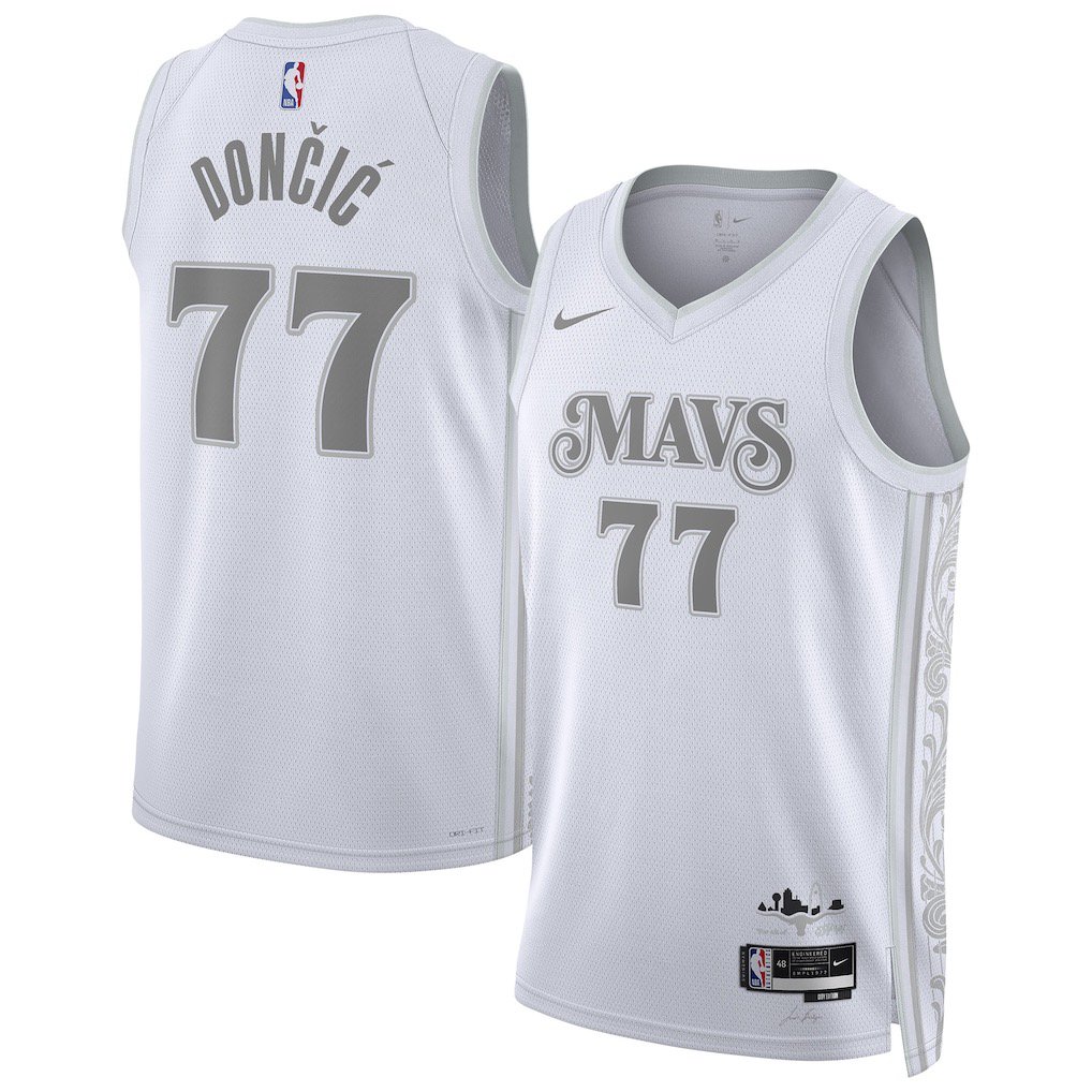 Men's Mavericks #77 Luka Doncic White 2025 City Edition Swingman ...