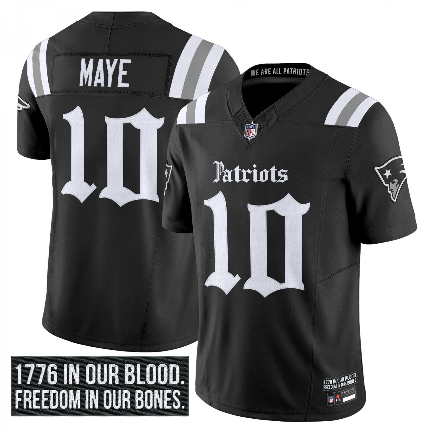 Drake Maye New England Patriots ‘Gothic Revolution Edition’ Vapor Jersey