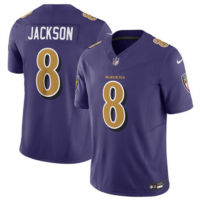 Baltimore Ravens #8 Lamar Jackson Purple F.U.S.E Color Rush Football Jersey