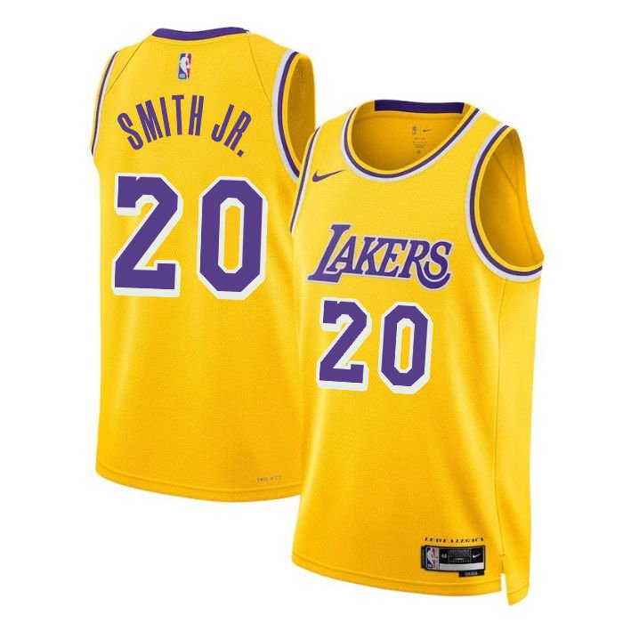 Nick Smith Jr. #20 Los Angeles Lakers Icon Edition Jersey Yellow