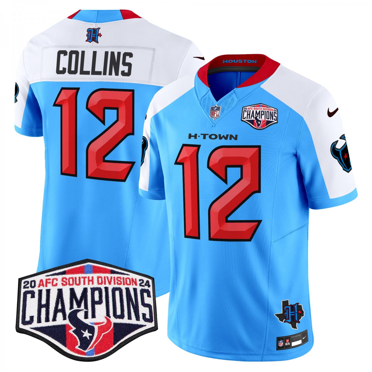 Nico Collins Houston Texans 2024 AFC South Division Champions Patch ...