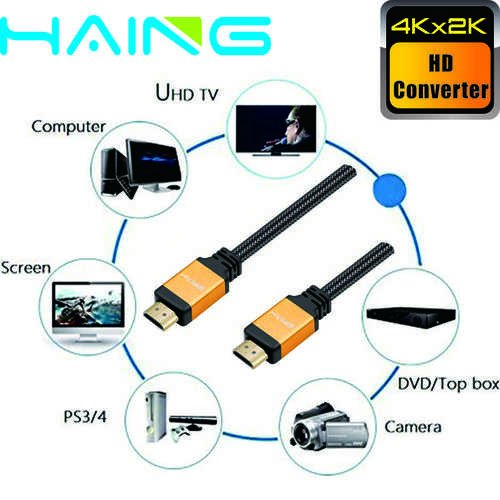 HAING HDMI to HDMI Cable For TV DVD LED SCREEN PS3 PS4 1.5M Gold-Plated ...