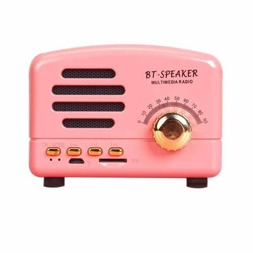 Retro Portable Radio Music Box Bluetooth Speaker Classical Wooden Box ...