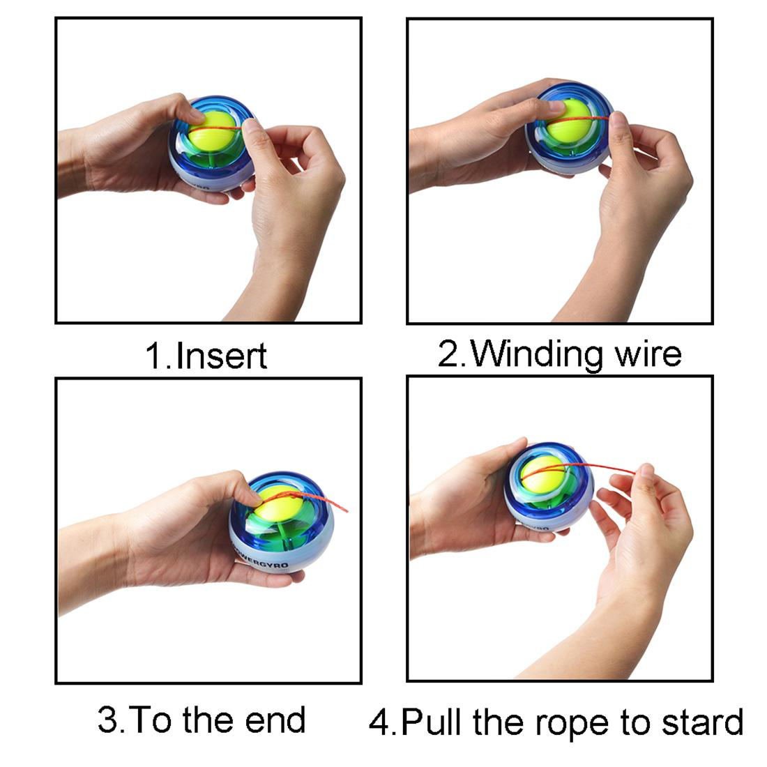 Wrist Trainer LED Wrist Ball Powerball Hand Spinner Gyroscopic Ball Arm ...