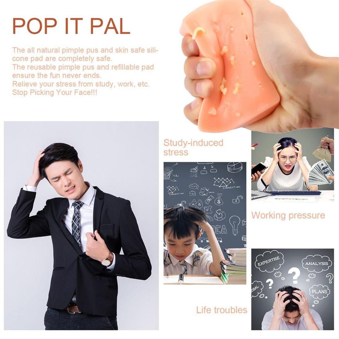 Pimple Popping Funny Toy Pop it Pal Stress Reliever Toys Squeeze Acne Toy