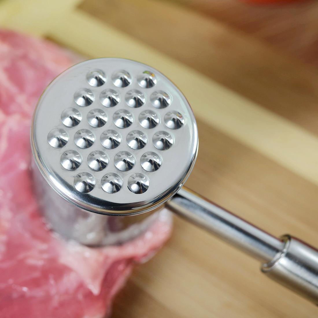 Jls Meat Tenderizer Mallet Tool 304 Stainless Steel Beef Pork Chicken