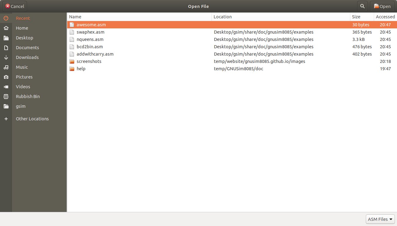 GNUSim8085 for Microsoft Windows Operating System [Download]