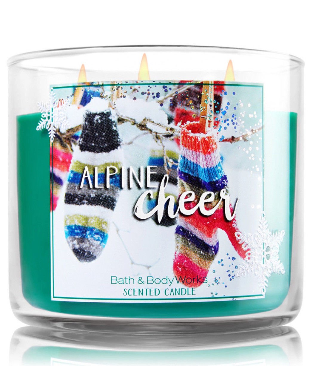 Bath & Body Works Alpine Cheer Three Wick 14.5 Ounces Scented Candle