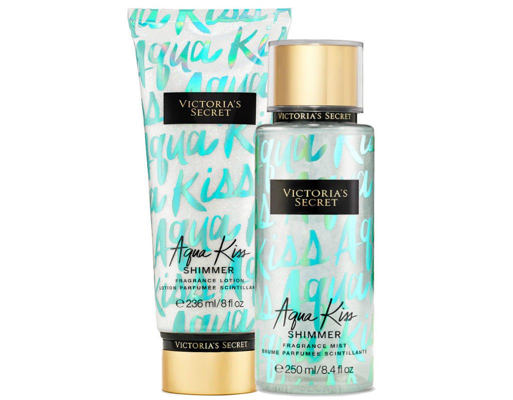 Victoria’s Secret Aqua Kiss Shimmer Fragrance Lotion + Fragrance Mist Duo Set