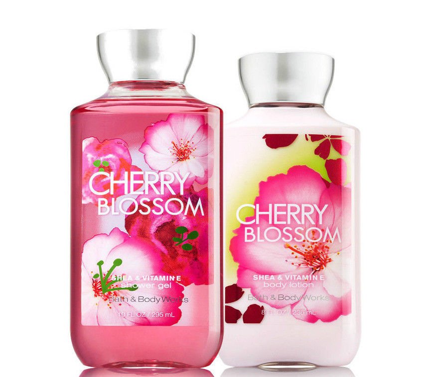 Bath & Body Works Cherry Blossom Body Lotion + Shower Gel Duo Set