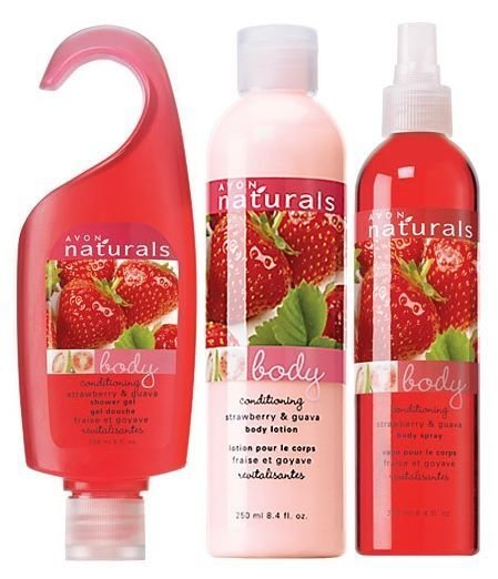 Avon Naturals Strawberry & Guava Trinity Gift Set