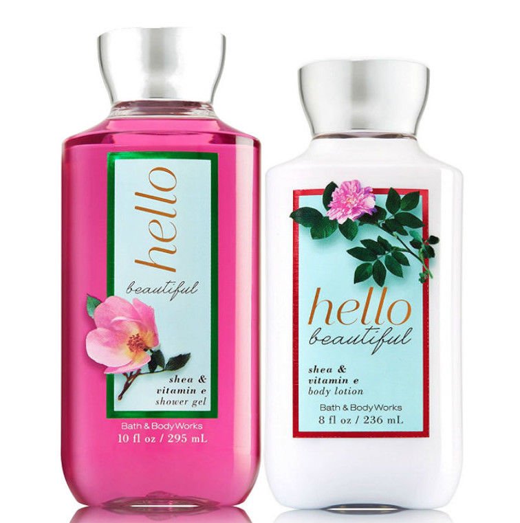 Bath & Body Works Hello Beautiful Body Lotion + Shower Gel Duo Set
