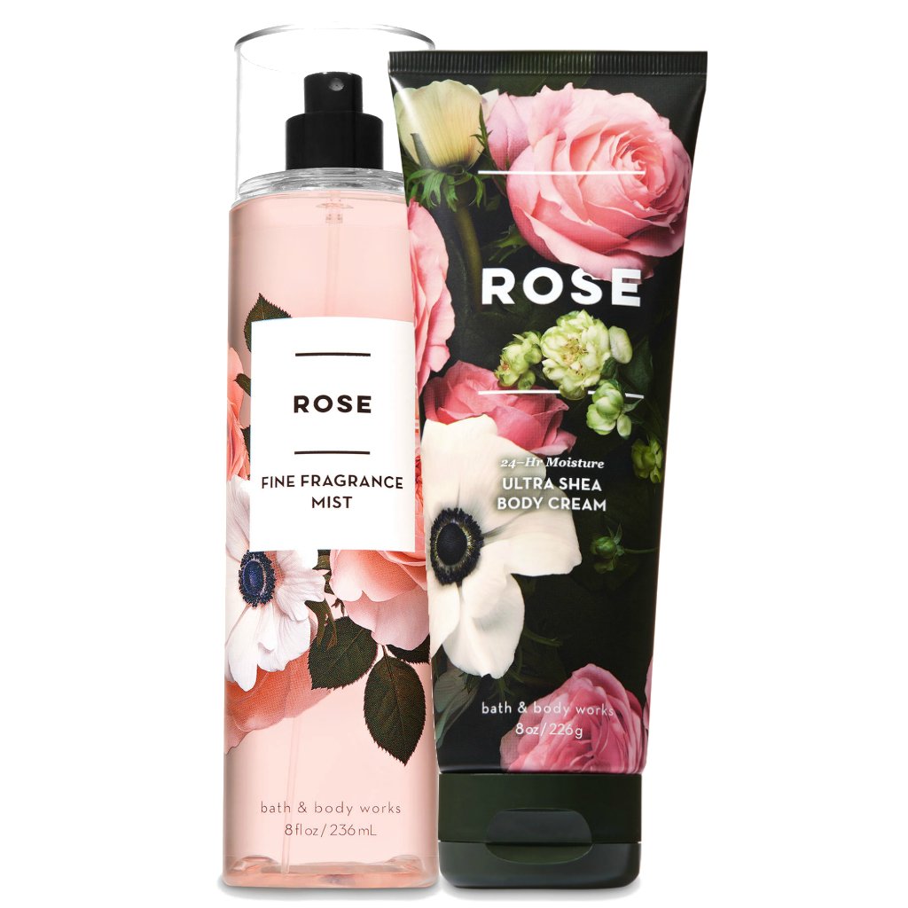 Bath & Body Works Rose Body Cream + Fine Fragrance Mist Duo Set