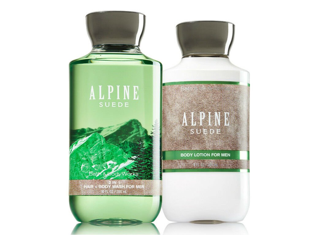 Bath & Body Works Alpine Suede Body Lotion + 2 -in- 1 - Hair + Body ...