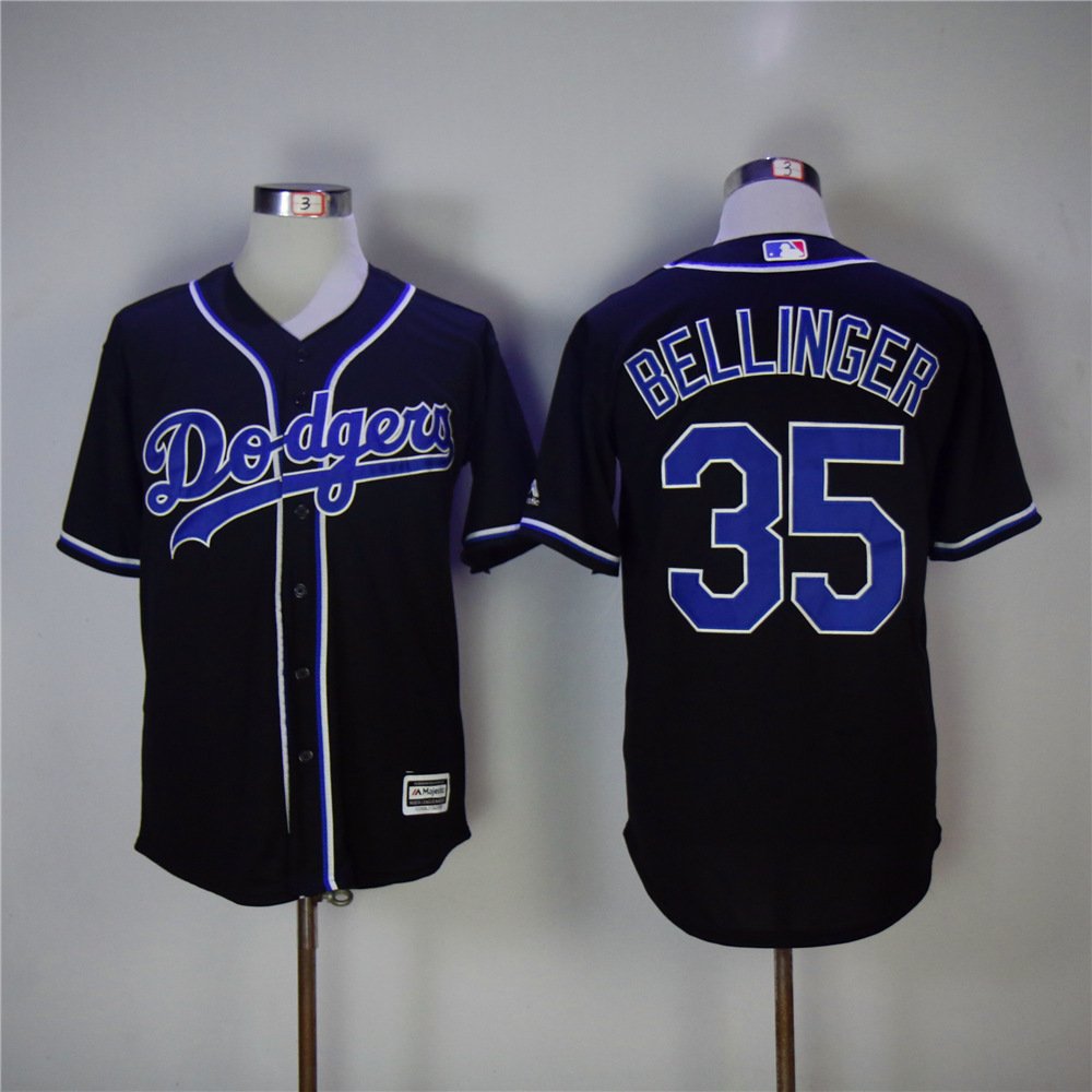 Los Angeles Dodgers #35 Cody Bellinger Baseball Black Jersey