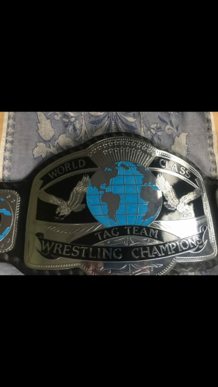 WWE WWF World Class Tag Team, Championship Wrestling Belt Adult Size