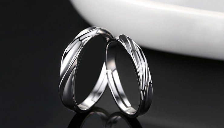 Twisted Couple Rings Silver Plated Fashion Women's Rings Intertwined ...