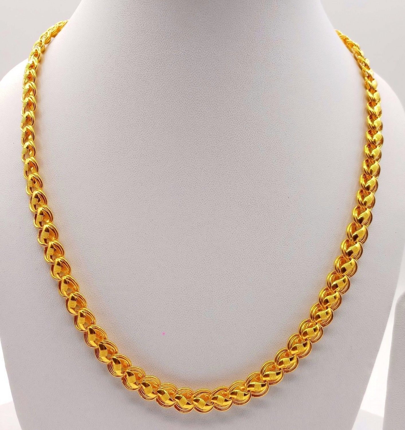 22 K CARAT YELLOW GOLD DUBAI DESIGN CHAIN LOTUS CHAIN UNISEX JEWELRY ...