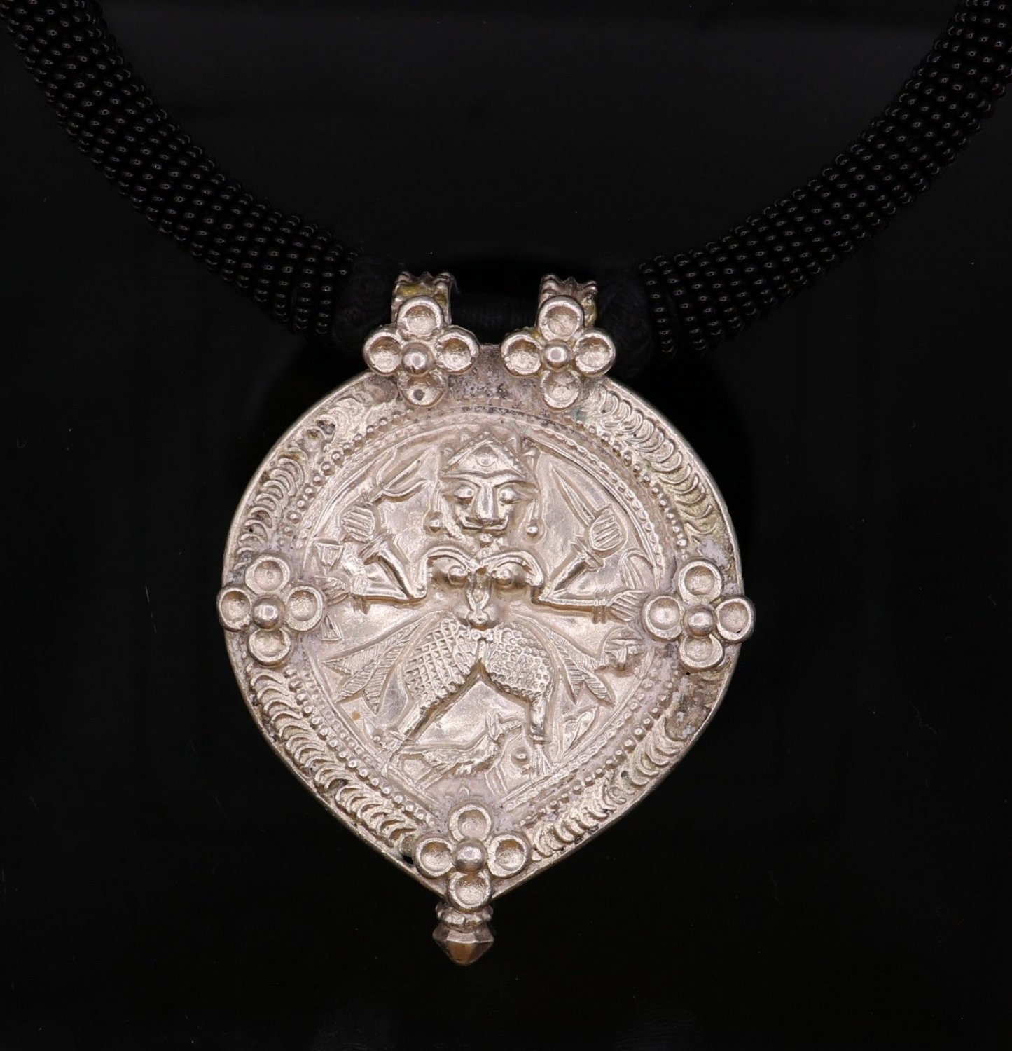 VINTAGE ANTIQUE RAJASTHAN TRADITIONAL AMULET PENDANT GOD BHERU JI SHIVA ...