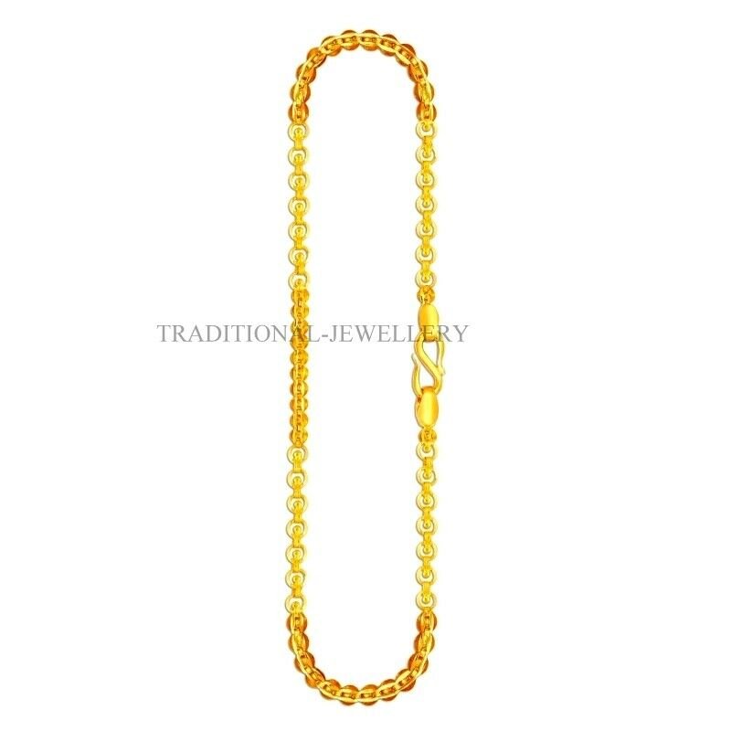 22K 20K YELLOW GOLD INDIAN HAND CRAFTSMANSHIP CHAIN NECKLACE SELECT ...