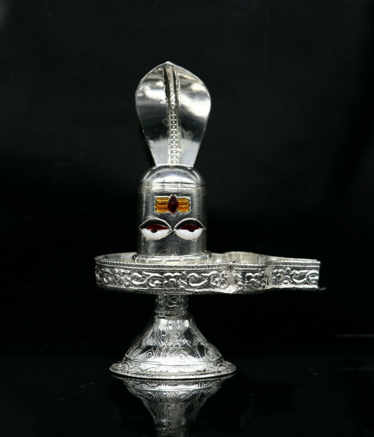 925 silver Lord shiva lingam with snake best sawan puja article temple ...