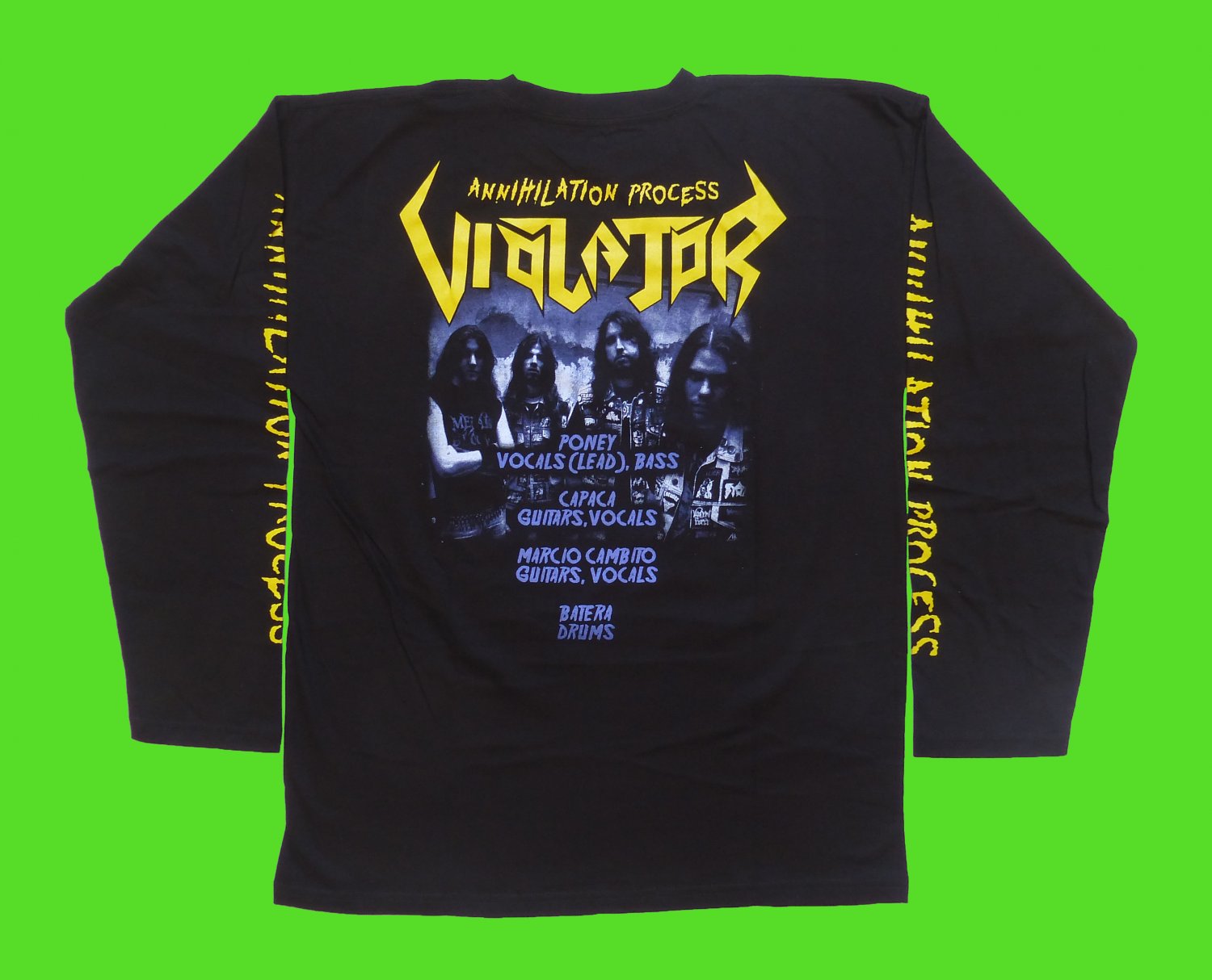 VIOLATOR - Annihilation Process Long sleeve shirt Black (L) NEW heavy thrash death metal