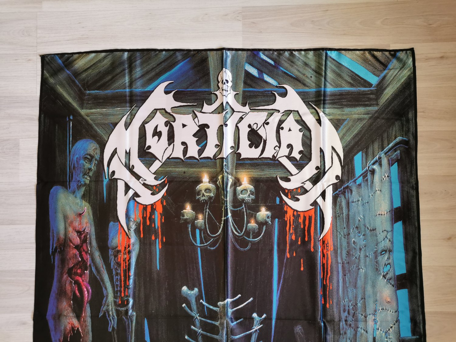 MORTICIAN - Hacked up for the barbecue FLAG Death metal cloth poster ...