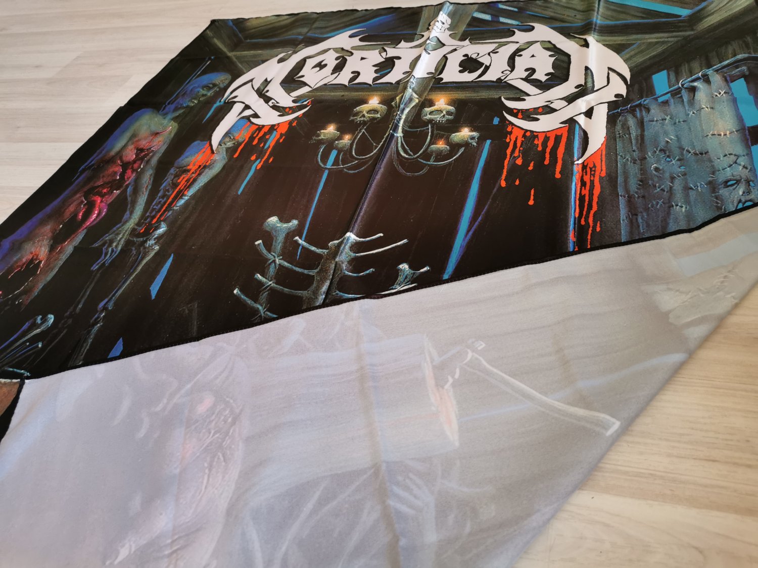 MORTICIAN - Hacked up for the barbecue FLAG Death metal cloth poster ...