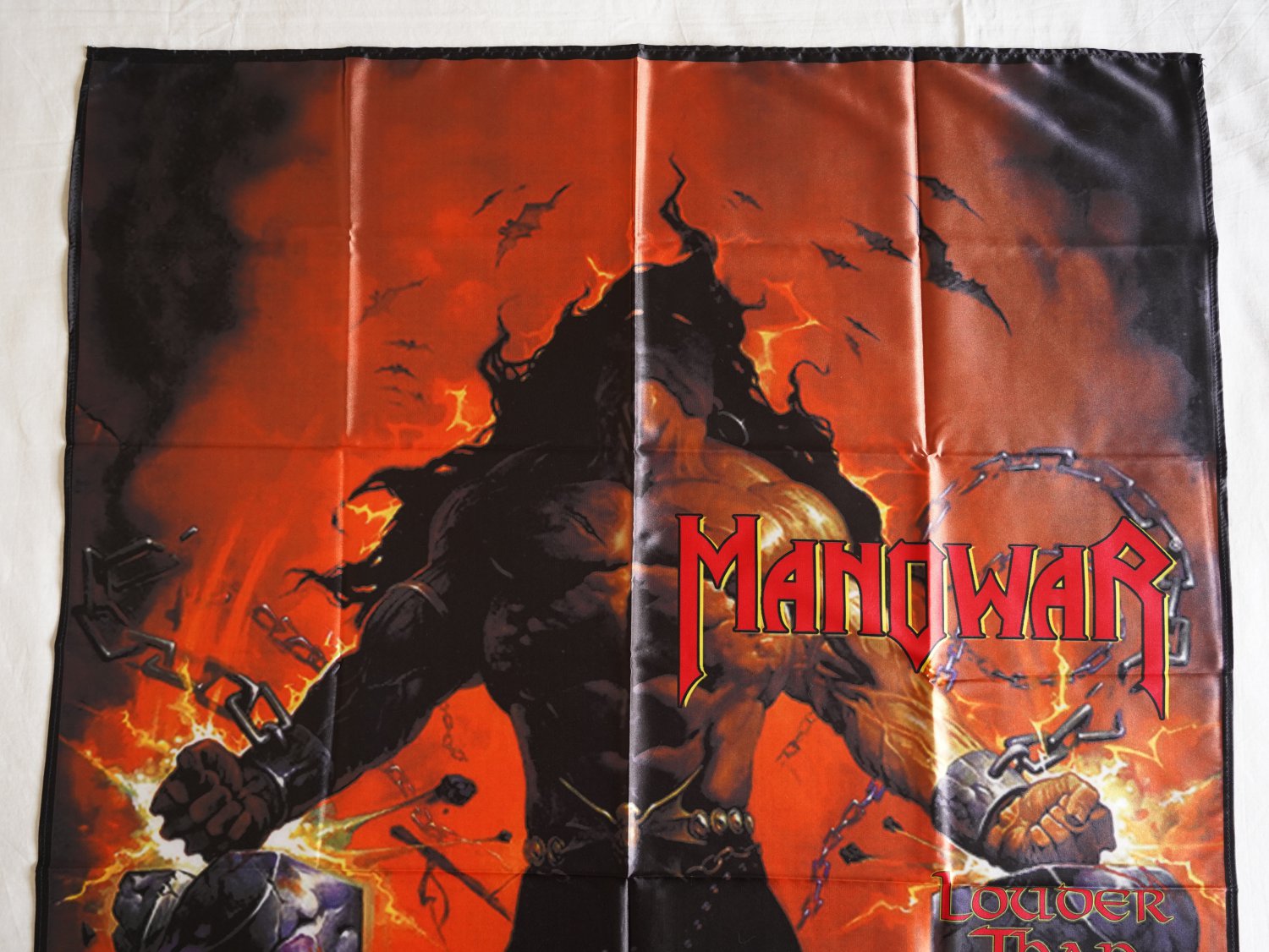 MANOWAR - Louder than hell FLAG cloth POSTER Banner Heavy Power METAL