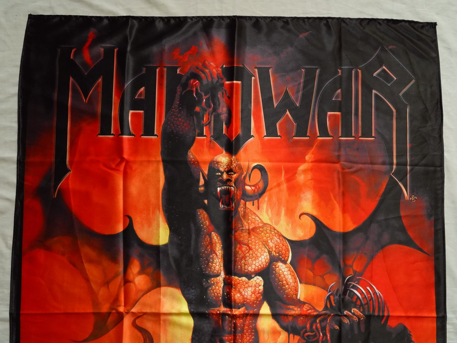 MANOWAR - Hell on earth V FLAG Heavy METAL cloth poster Warriors of the ...