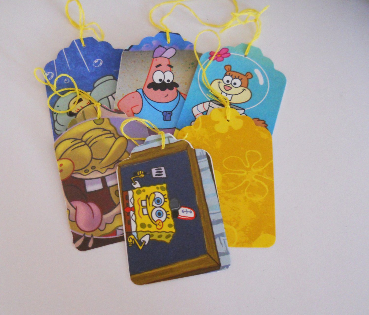 Spongebob and Friends Christmas Gift Tags - Upcycled - Decorate your ...