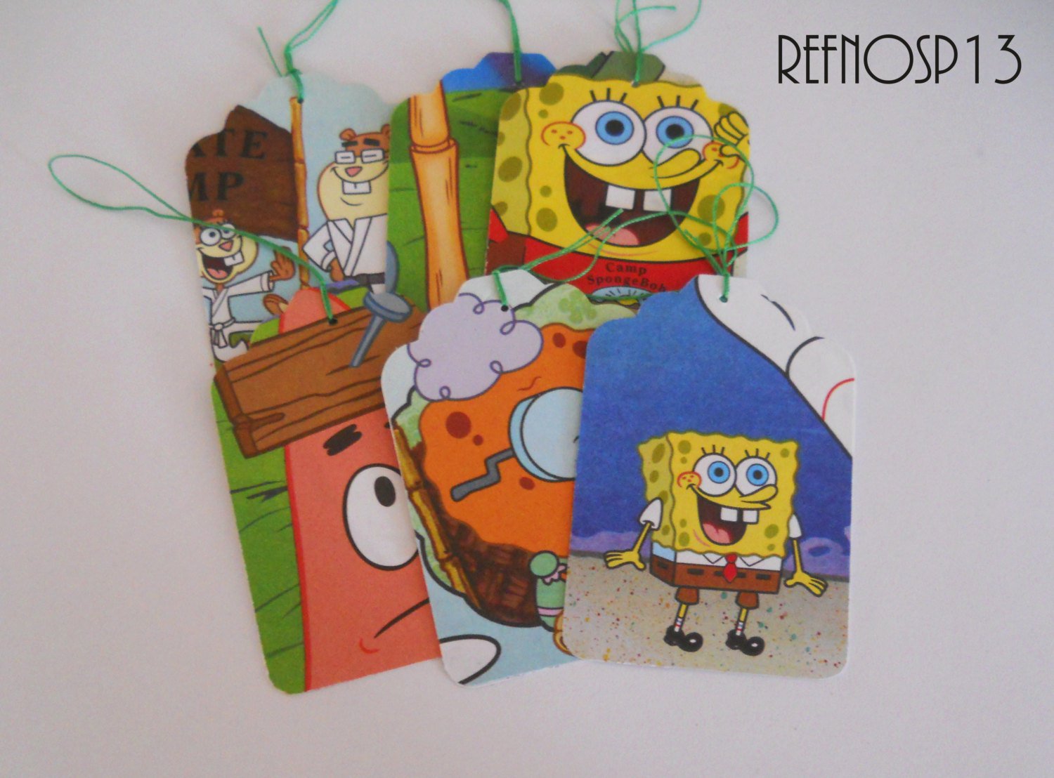 Spongebob and Friends Christmas Gift Tags - Upcycled - Decorate your ...