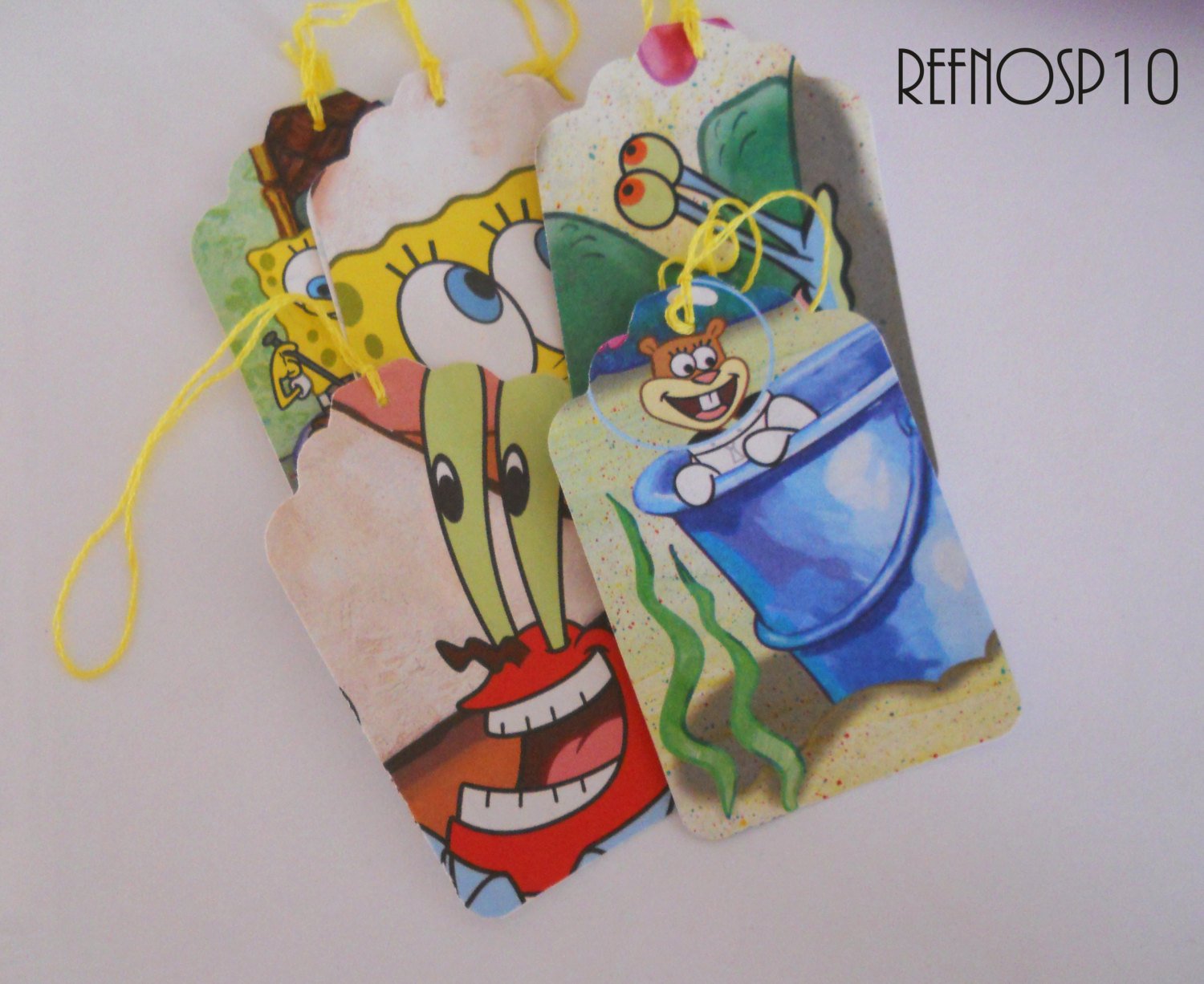 Spongebob and Friends Christmas Gift Tags - Upcycled - Decorate your ...
