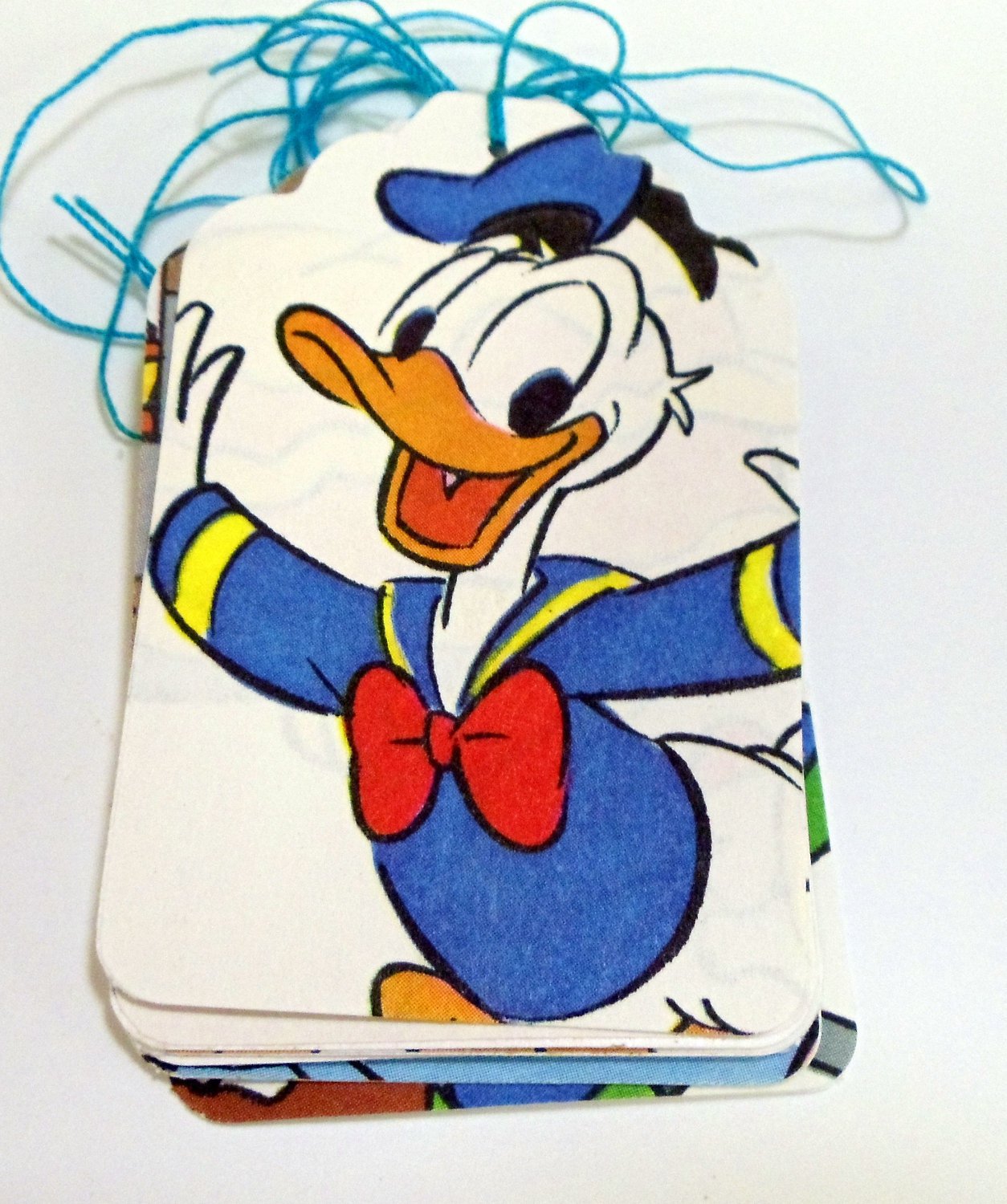 7 Disney Gift Tags - Donald Duck and Daisy Duck - Upcycled - Handmade