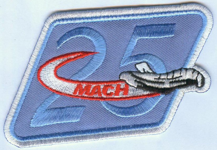 NASA Astronaut Mach 25 Speed Shuttle Flight Space Patch OLD