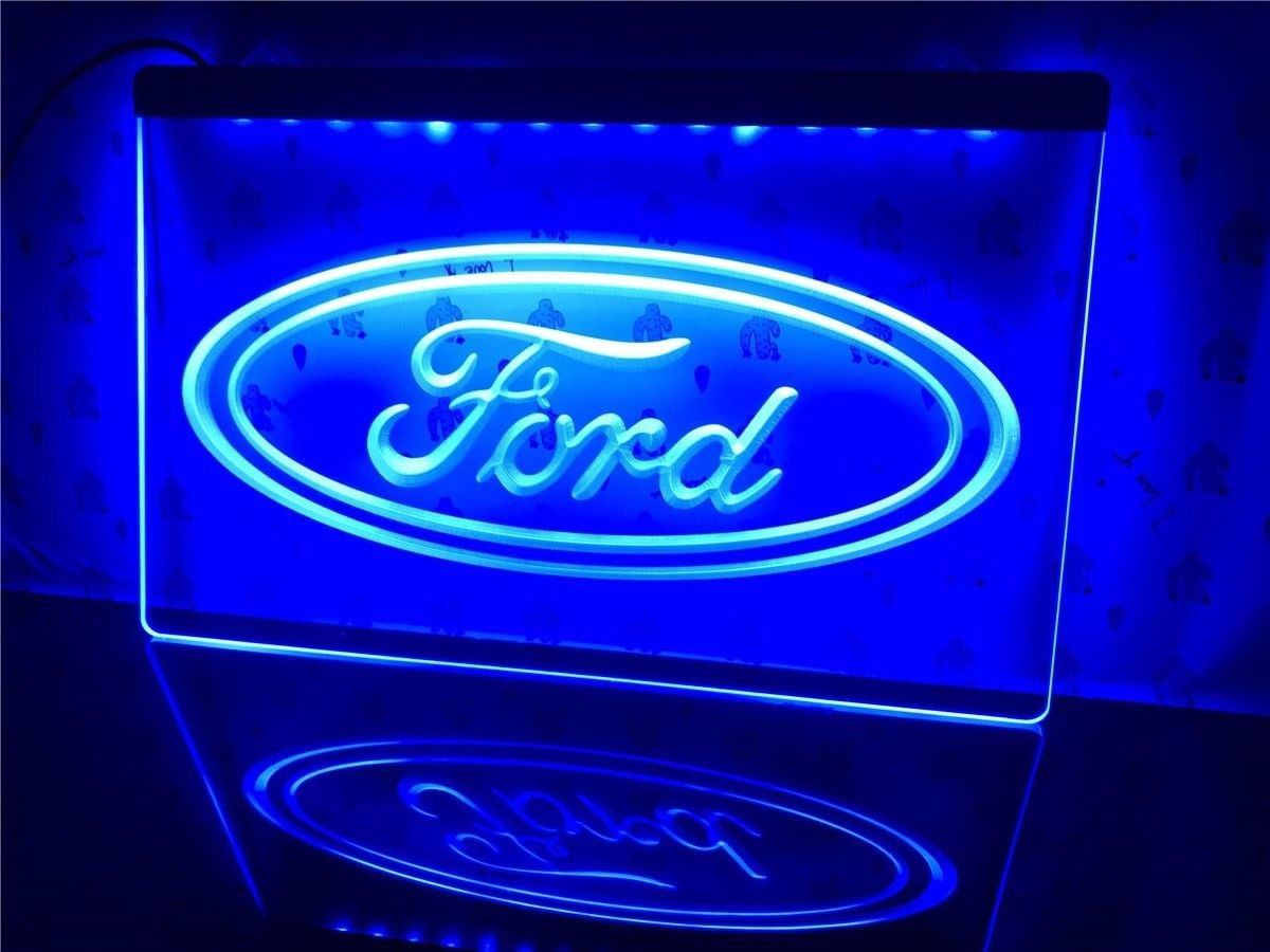 Ford-car-logo 3D led neon Light Sign display on/off hangout gift ...
