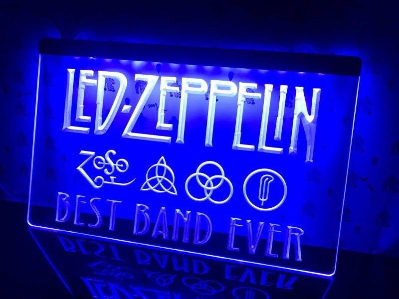 Best Band Ever Led Zeppelin music club cafe 3D led neon Light Sign ...