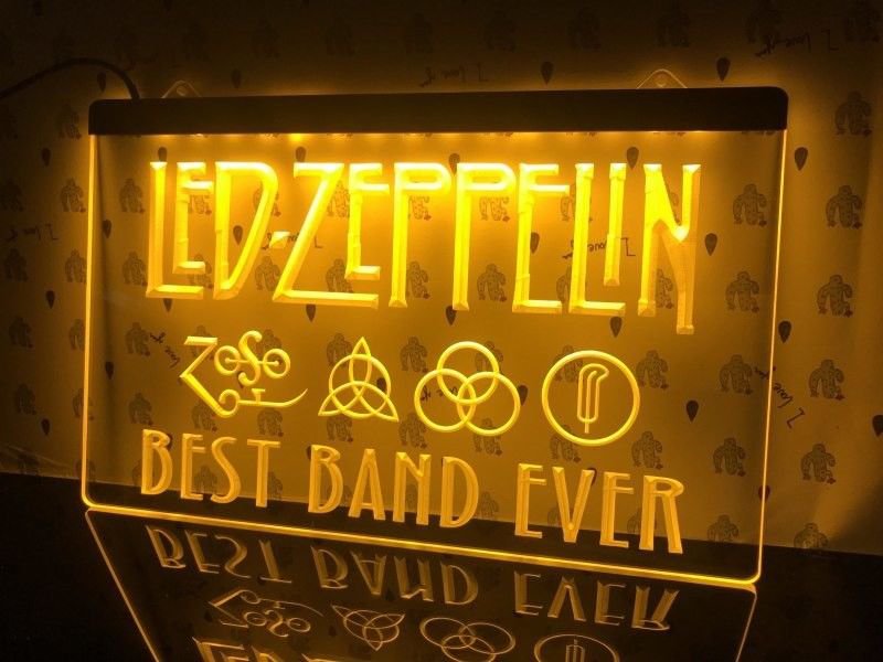 Best Band Ever Led Zeppelin music club cafe 3D led neon Light Sign ...