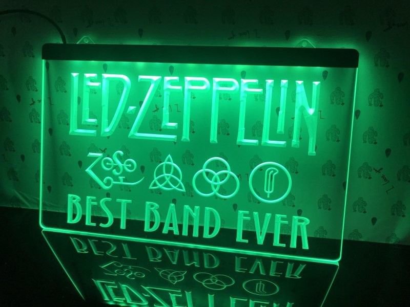 Best Band Ever Led Zeppelin music club cafe 3D led neon Light Sign ...